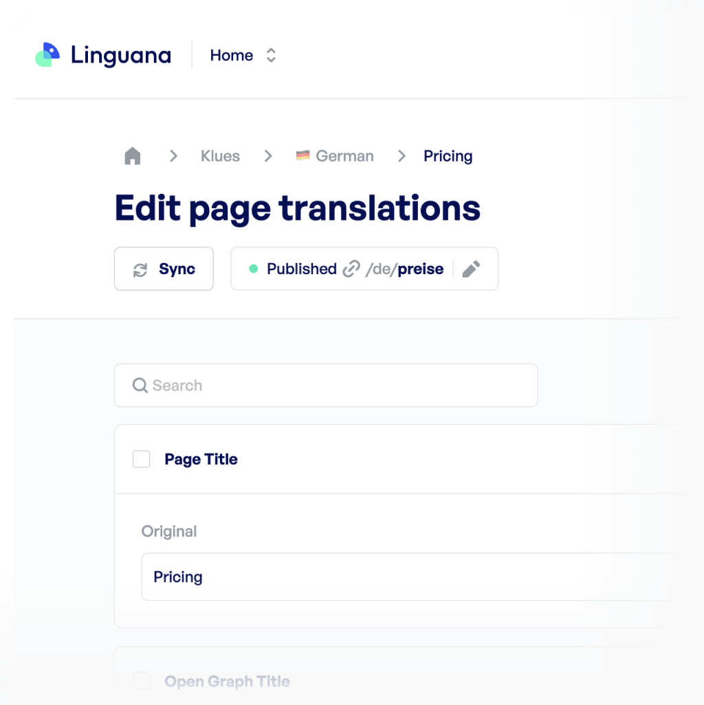 Linguana - 自动翻译 URL 段
